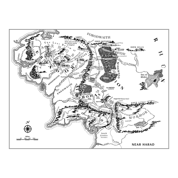 Lord of the Rings: Map of Middle Earth Logo PNG Vector (SVG) Free Download